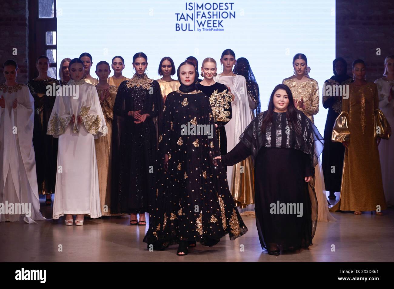Istanbul, Turkey. 25th Apr, 2024. The Designer…with models on the ...