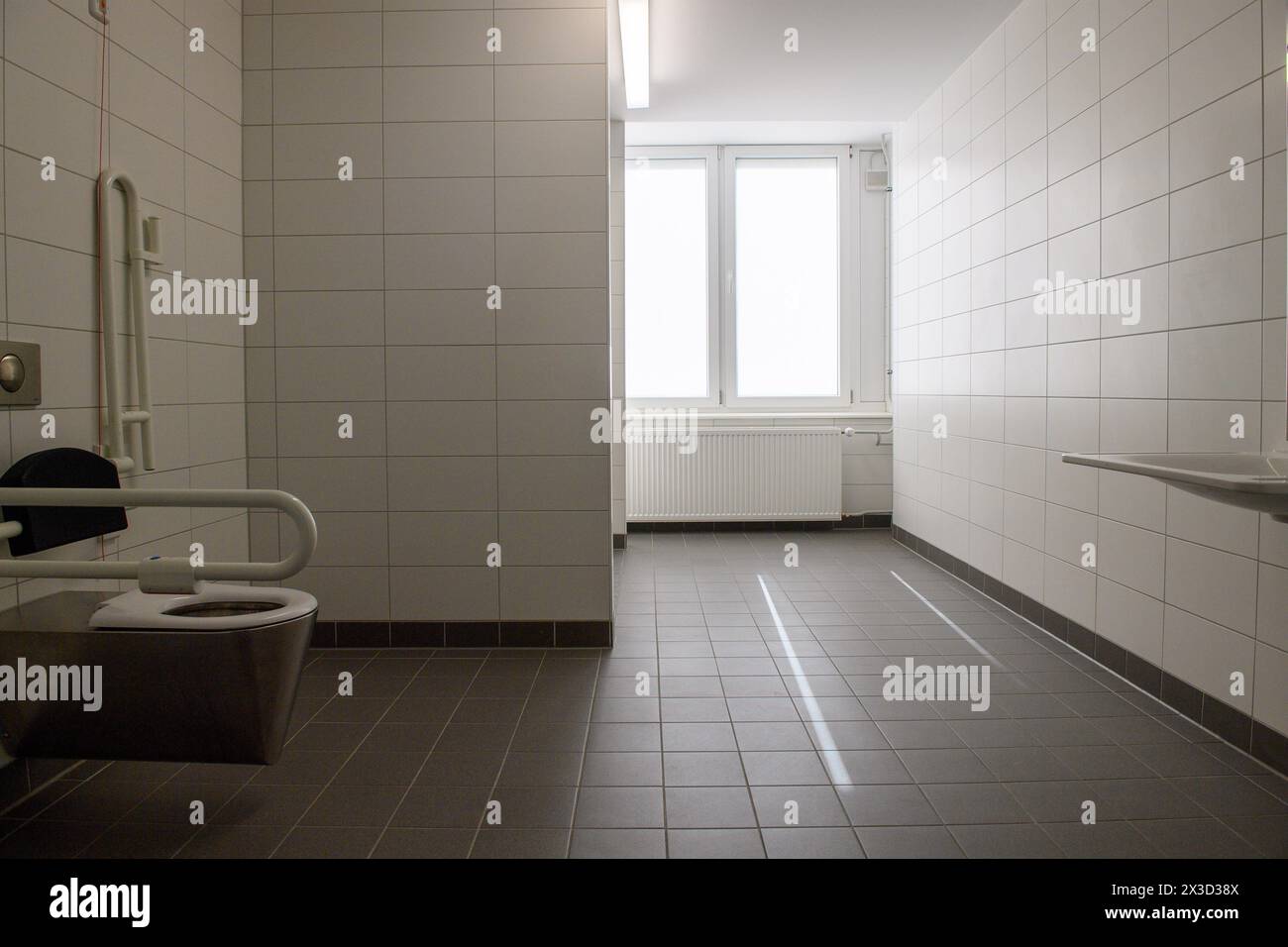 Stendal, Germany. 26th Apr, 2024. A disabled-friendly toilet in a ...