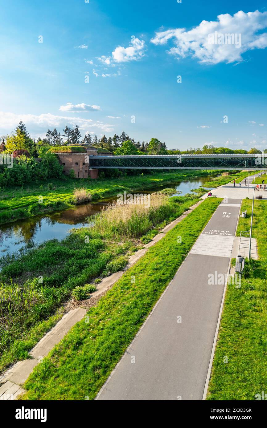 canal and outdoor recreational space in Wroclaw Stock Photo - Alamy