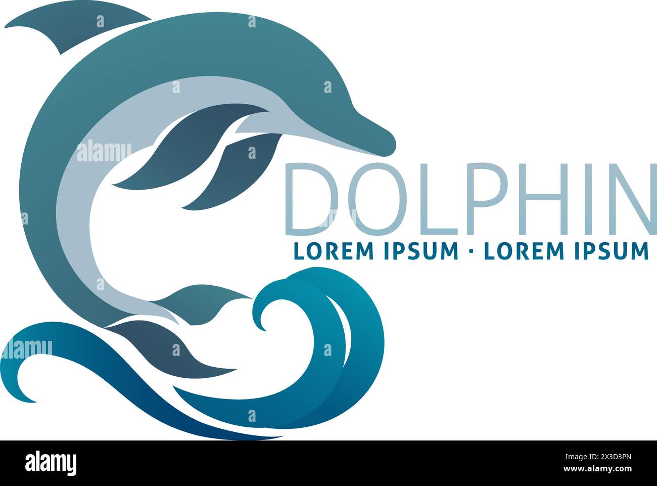 Dolphin Animal Jumping Fish Mascot Illustration Stock Vector Image ...