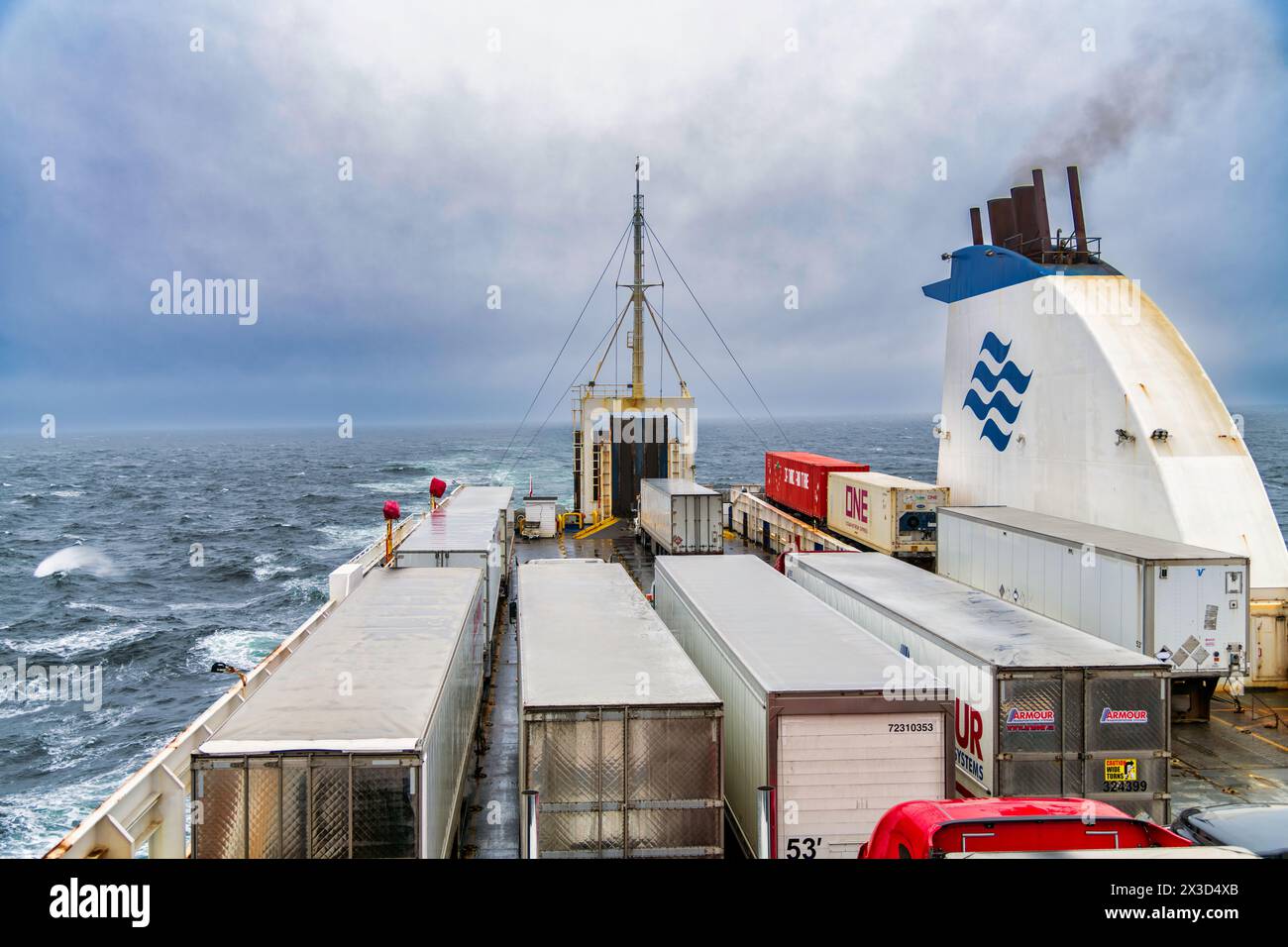 MV Blue Puttees Ferry - Aft view Stock Photo - Alamy