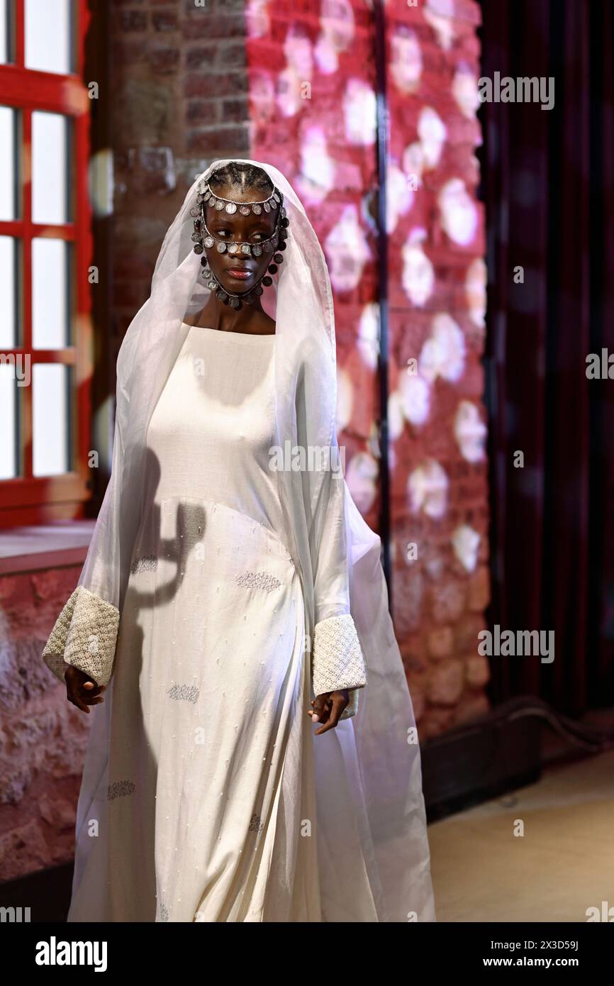 Istanbul, Turkey. 25th Apr, 2024. A model seen wearing the UAE brand ...