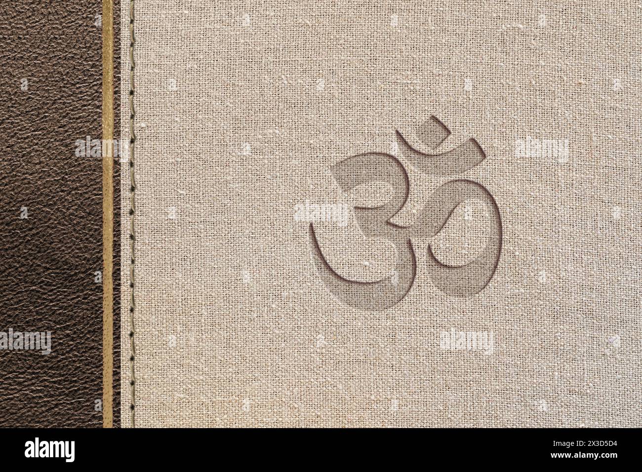 Brown hindu religious design with leather and fabric texture with hindu ...