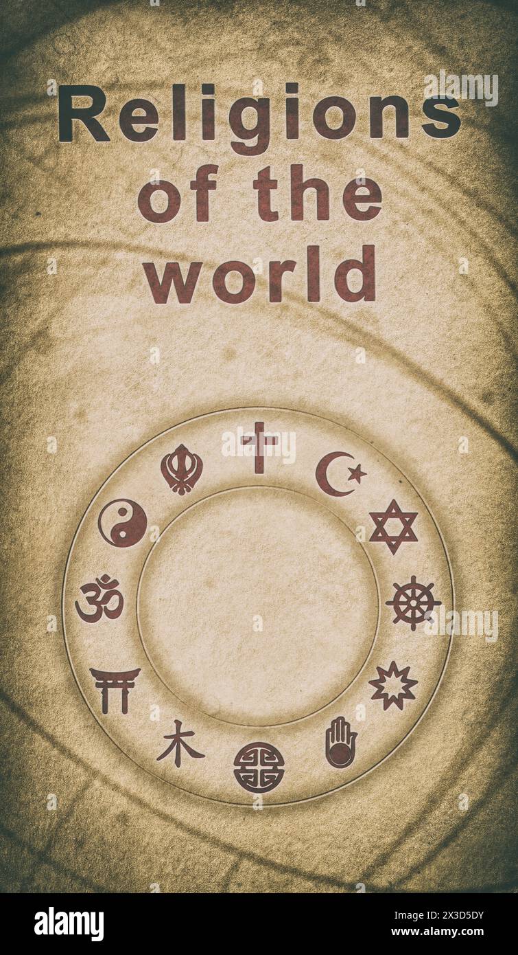 Various world religions symbols hi-res stock photography and images - Alamy
