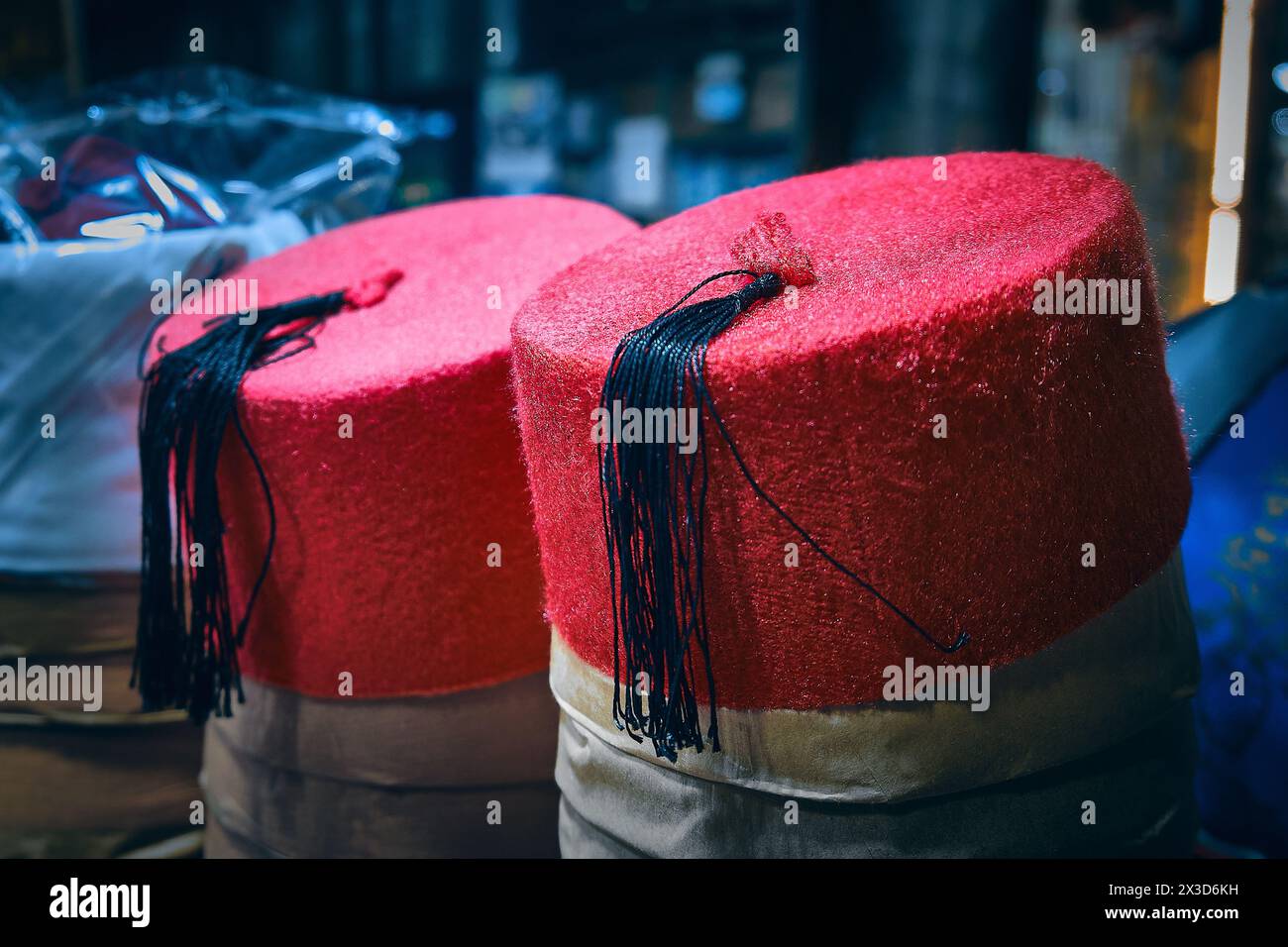 Arabian fez at night egyptian market Stock Photo - Alamy