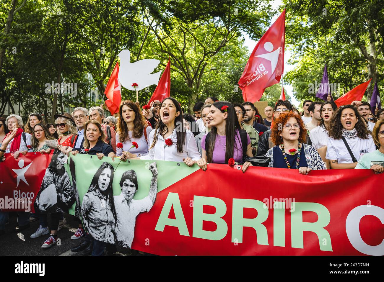 Mariana Mortagua, leader of the BE (Left Bloc) party, is seen during ...