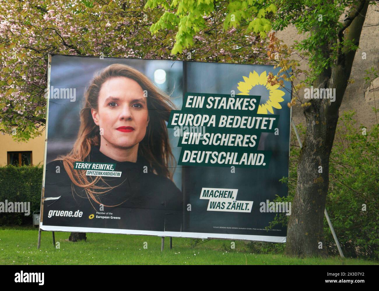Europawahl 2024 25.04.2024, Koelleda, Wahlplakat zur Europawahl im Bild ...