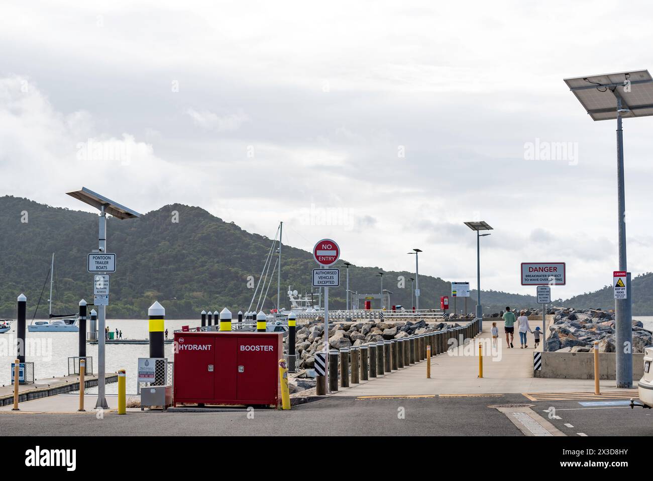 The Clump Point wharf, boat ramp and breakwater, just north of Mission ...