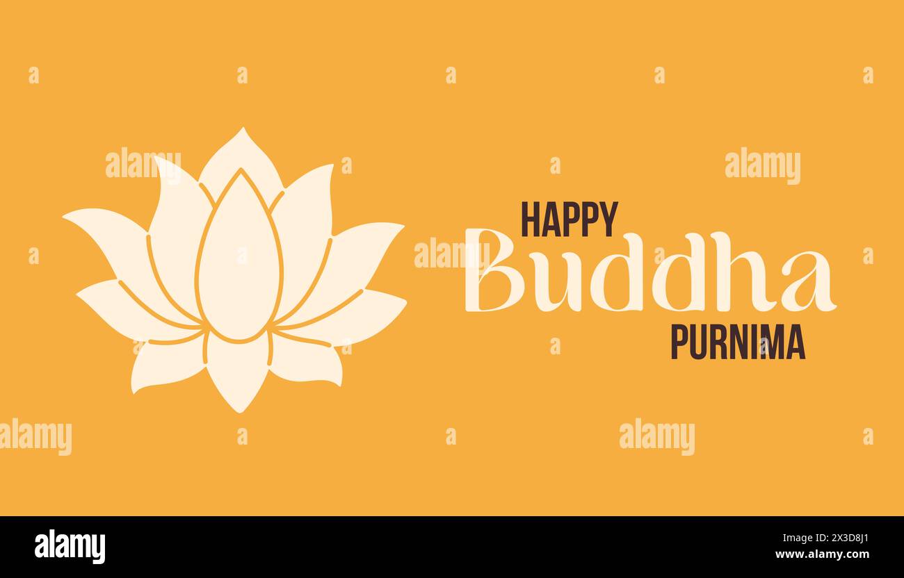 Happy Vesak Day, Buddha Purnima wishes greetings vector illustration. Posters, banners ...