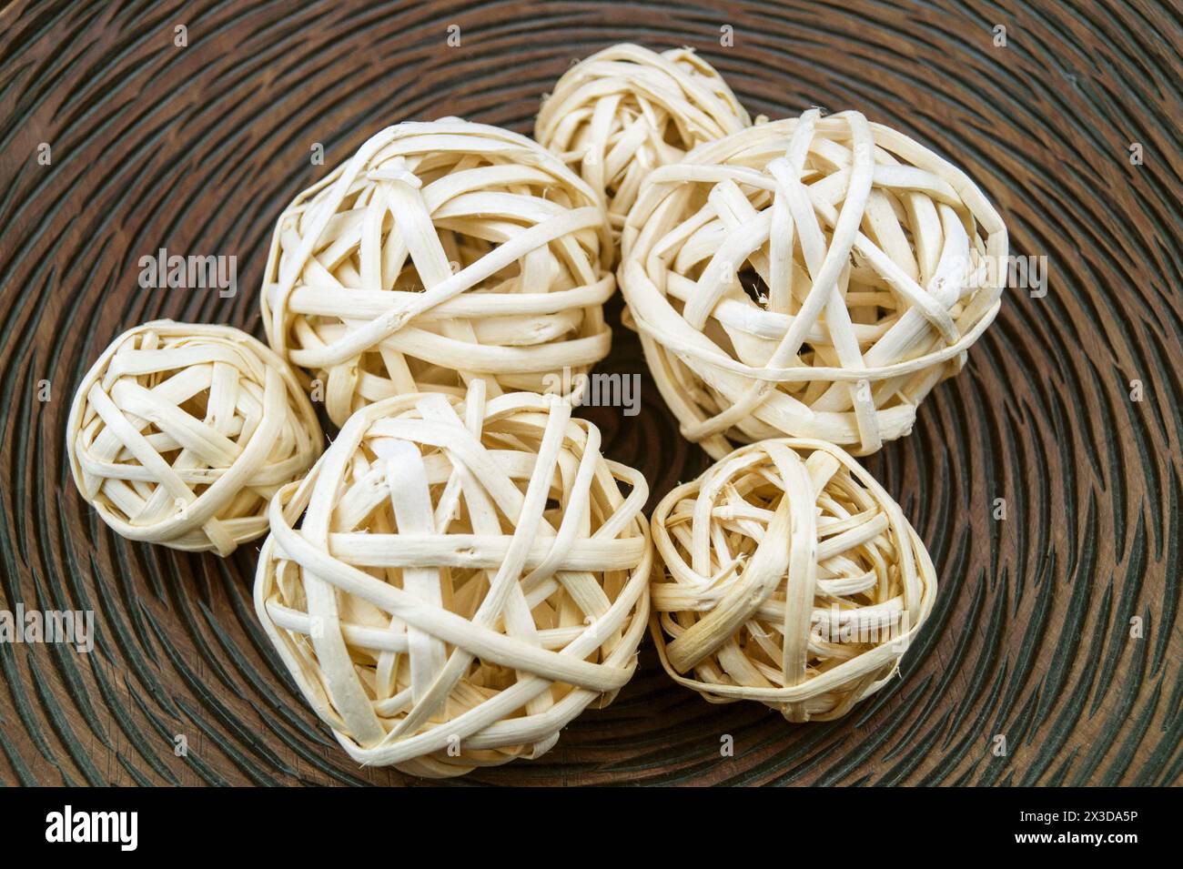 decorative rattan balls Stock Photo - Alamy