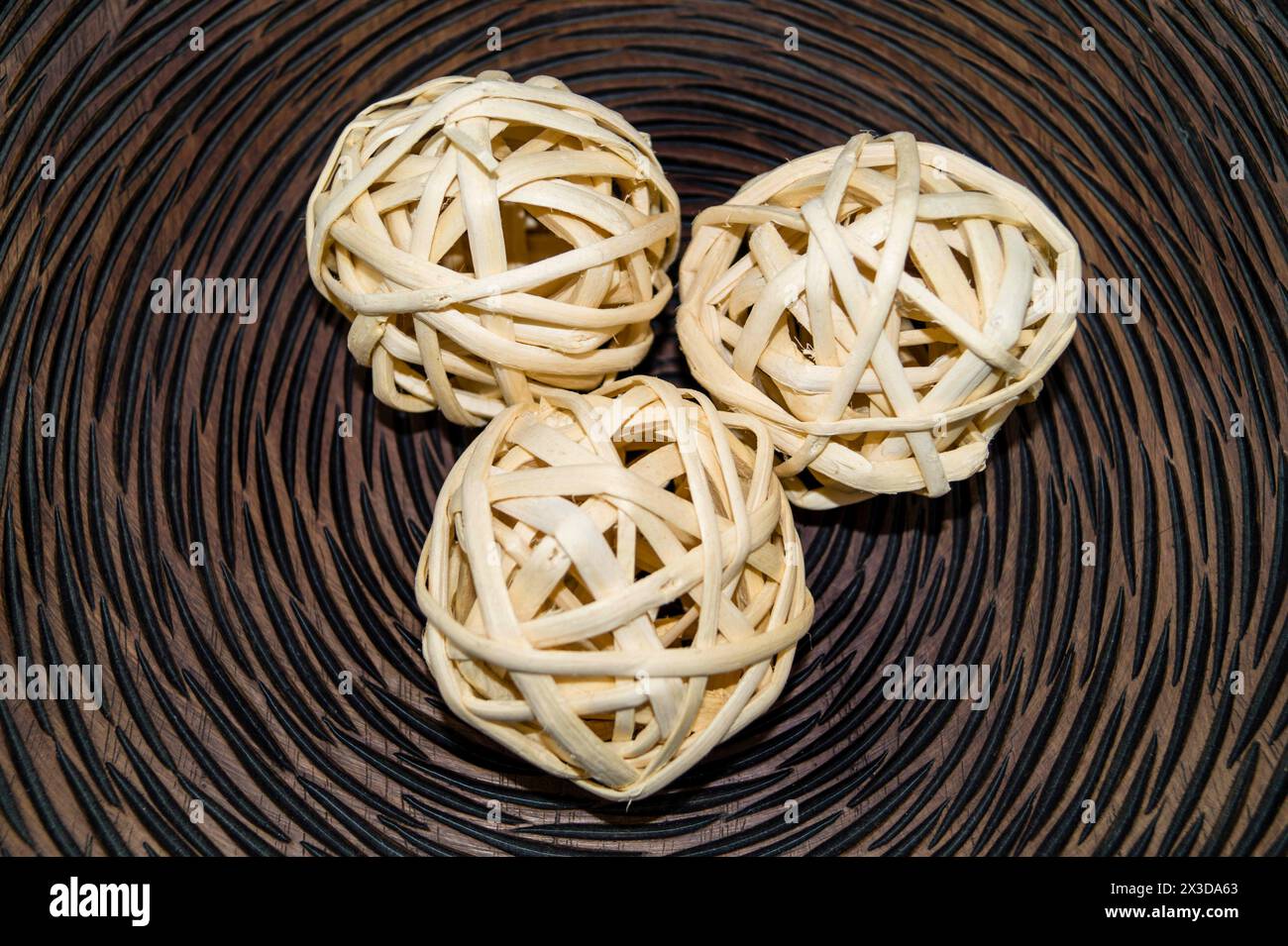 decorative rattan balls Stock Photo - Alamy