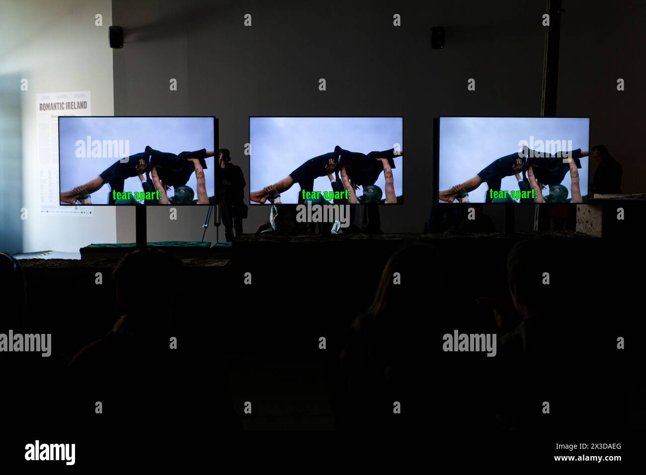 Venice, Italy - April 18, 2024: Video Installation by Sara Greavu e ...