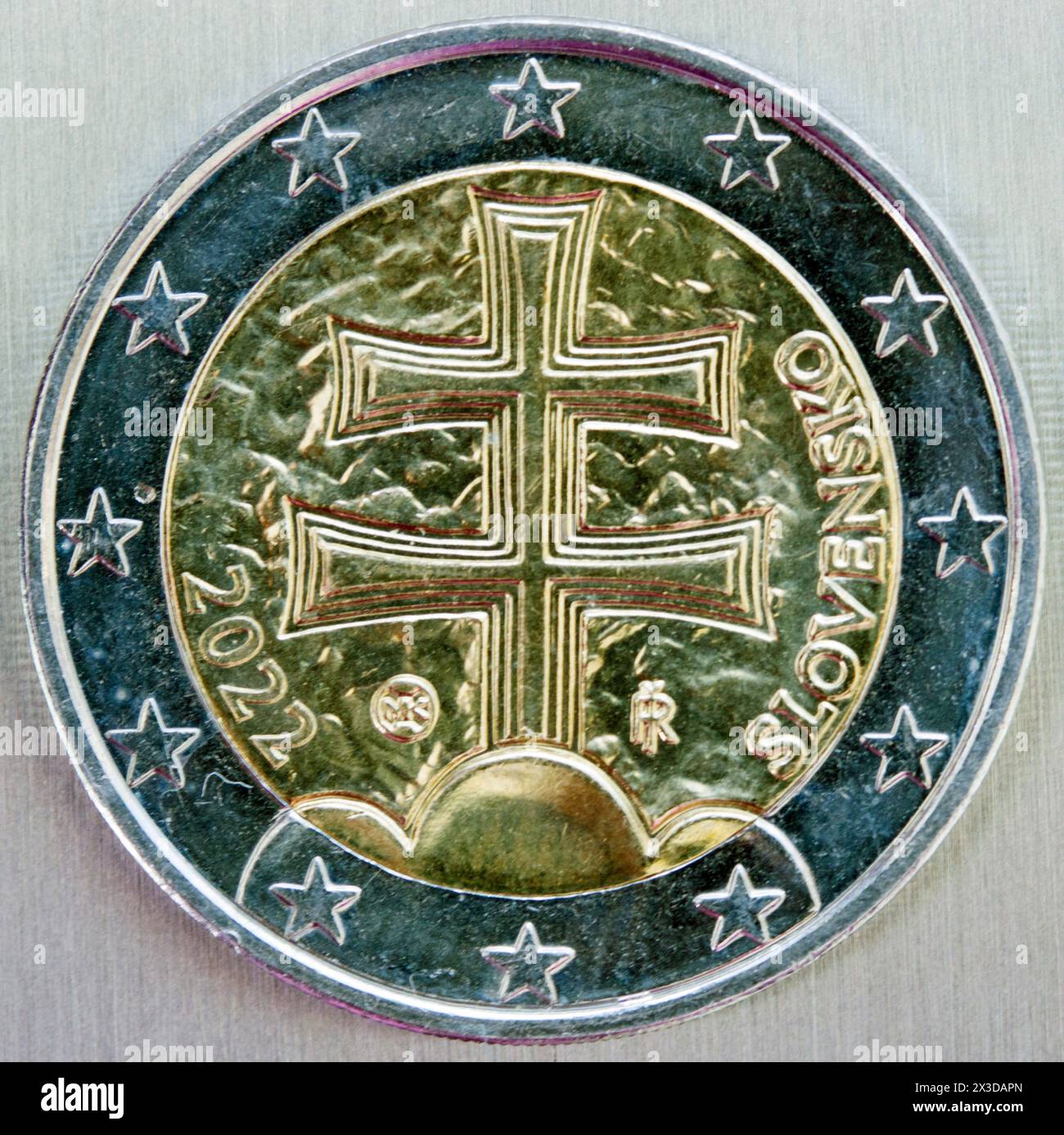 2 euro coin of Slovakia, Slovakia Stock Photo - Alamy