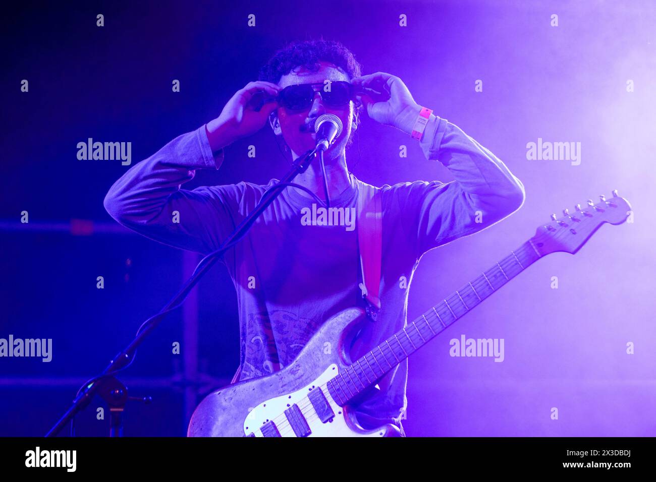 Luke Mark of Black Country, New Road performs live at Circolo Magnolia ...
