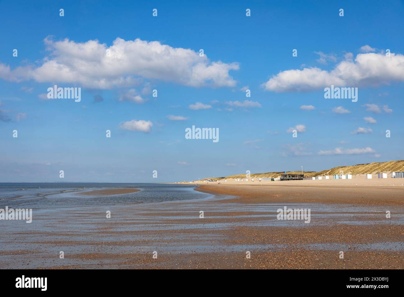 on the beach in Oostkapelle on the peninsula Walcheren, Zeeland ...