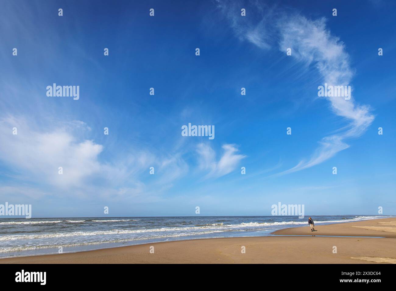 on the beach in Oostkapelle on the peninsula Walcheren, Zeeland ...