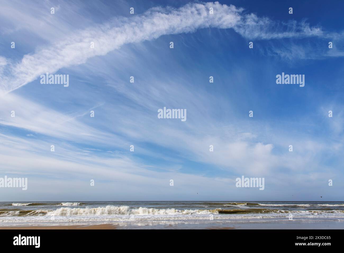 on the beach in Oostkapelle on the peninsula Walcheren, Zeeland ...