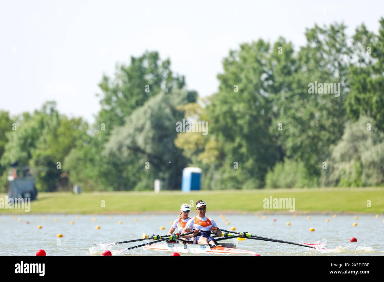 SZEGED, HUNGARY - APRIL 25: Esther van der Loos of the Netherlands and ...