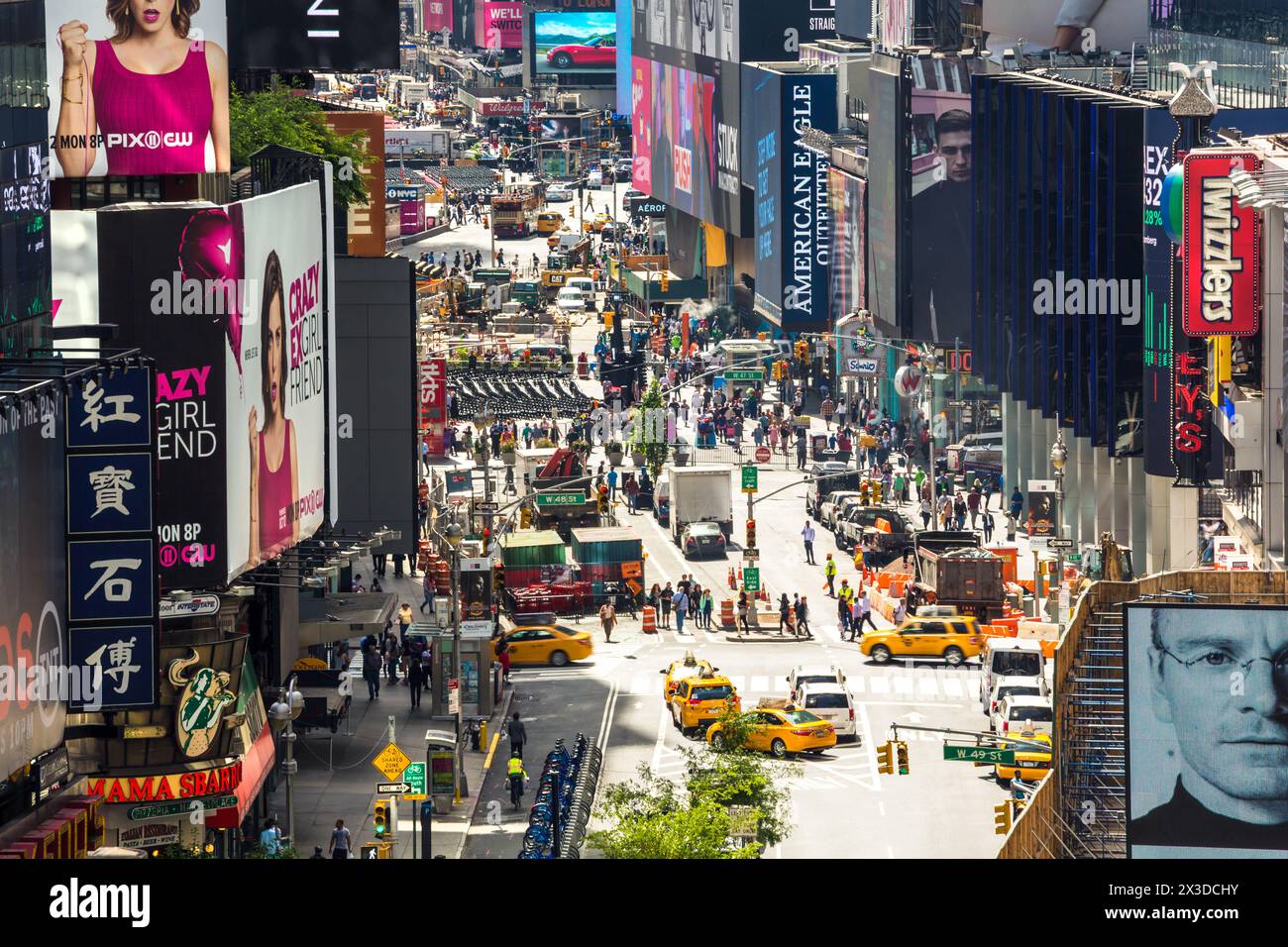 View over busy Times Square, New York, USA Stock Photo - Alamy