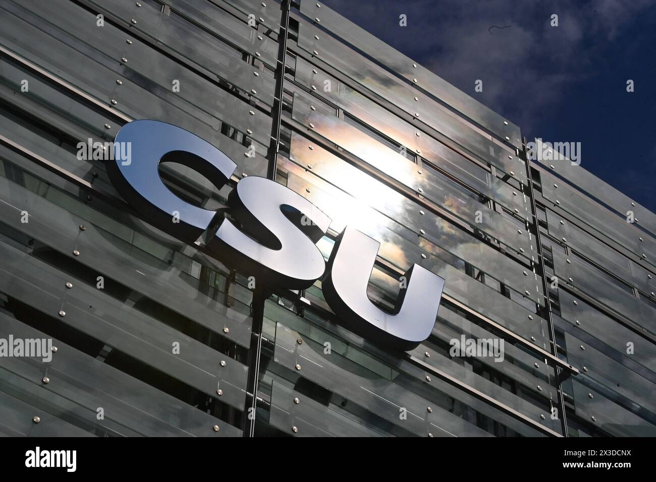 CSU Logo an der CSU Landesleitung in Muenchen, Schriftzug, *** CSU logo ...