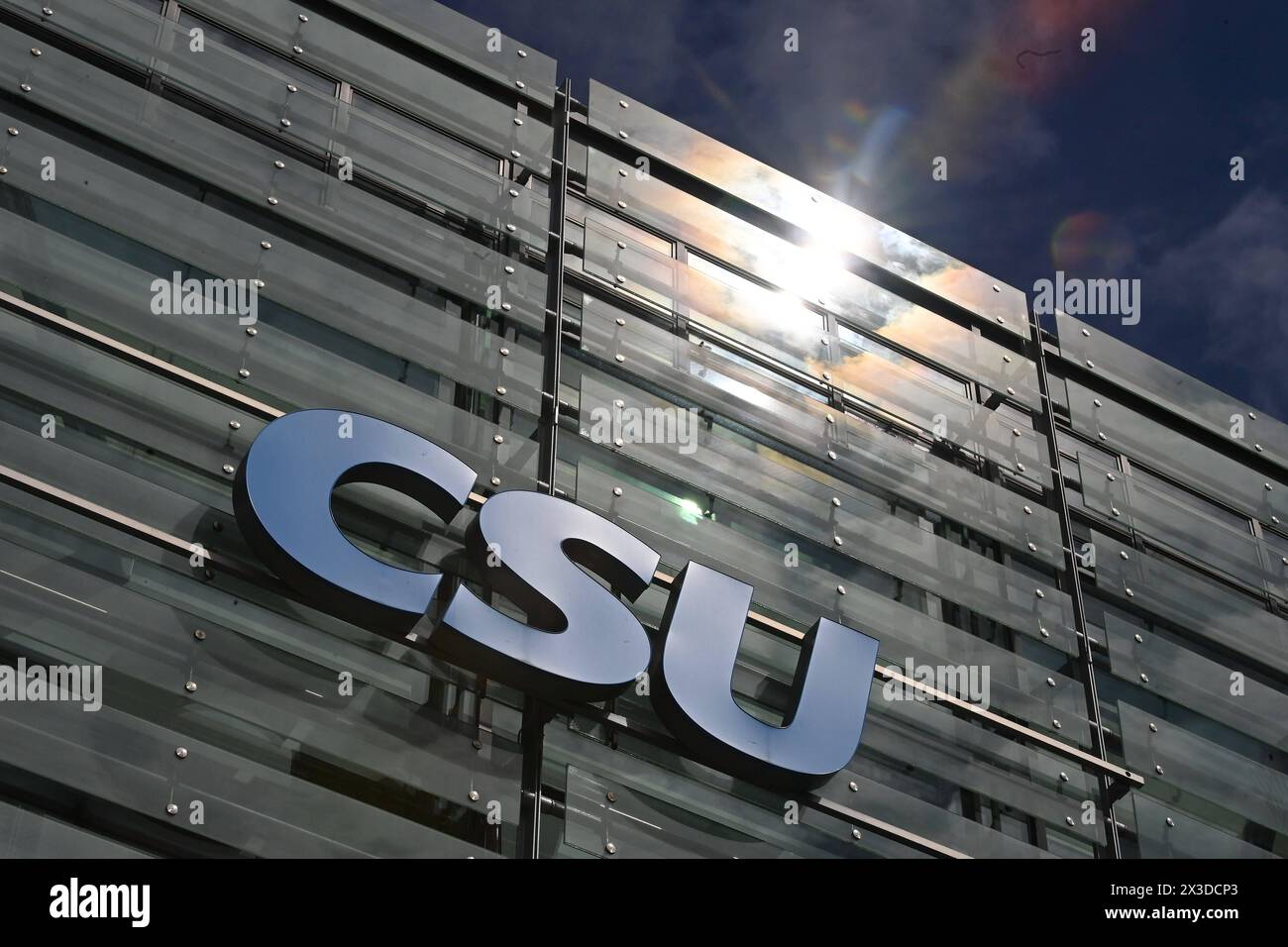 CSU Logo an der CSU Landesleitung in Muenchen, Schriftzug, *** CSU logo ...