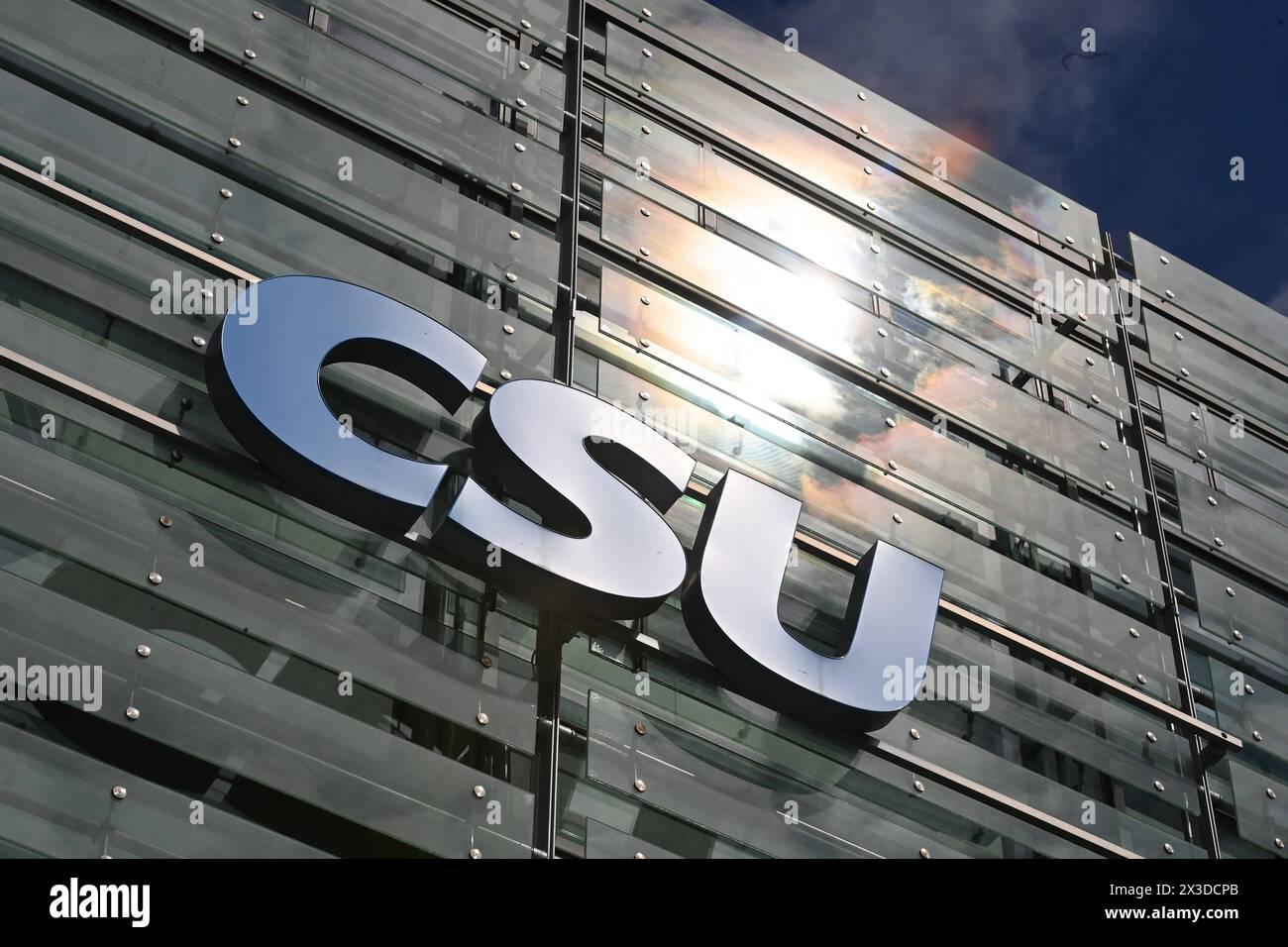 CSU Logo an der CSU Landesleitung in Muenchen, Schriftzug, *** CSU logo ...