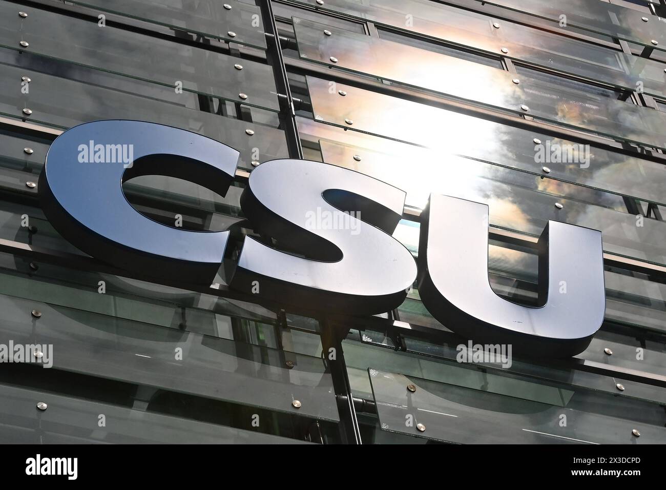 CSU Logo an der CSU Landesleitung in Muenchen, Schriftzug, *** CSU logo ...