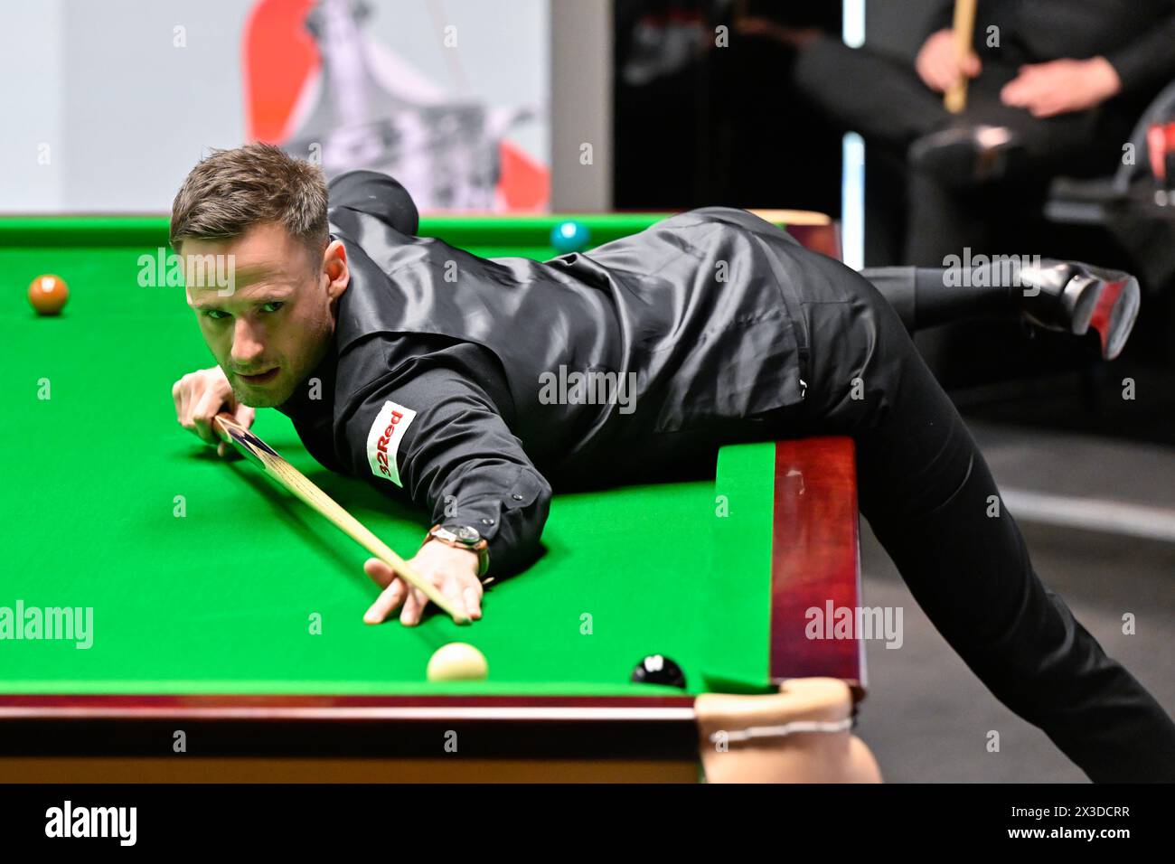 David Gilbert takes a shot, during the Cazoo World Championships 2024 ...