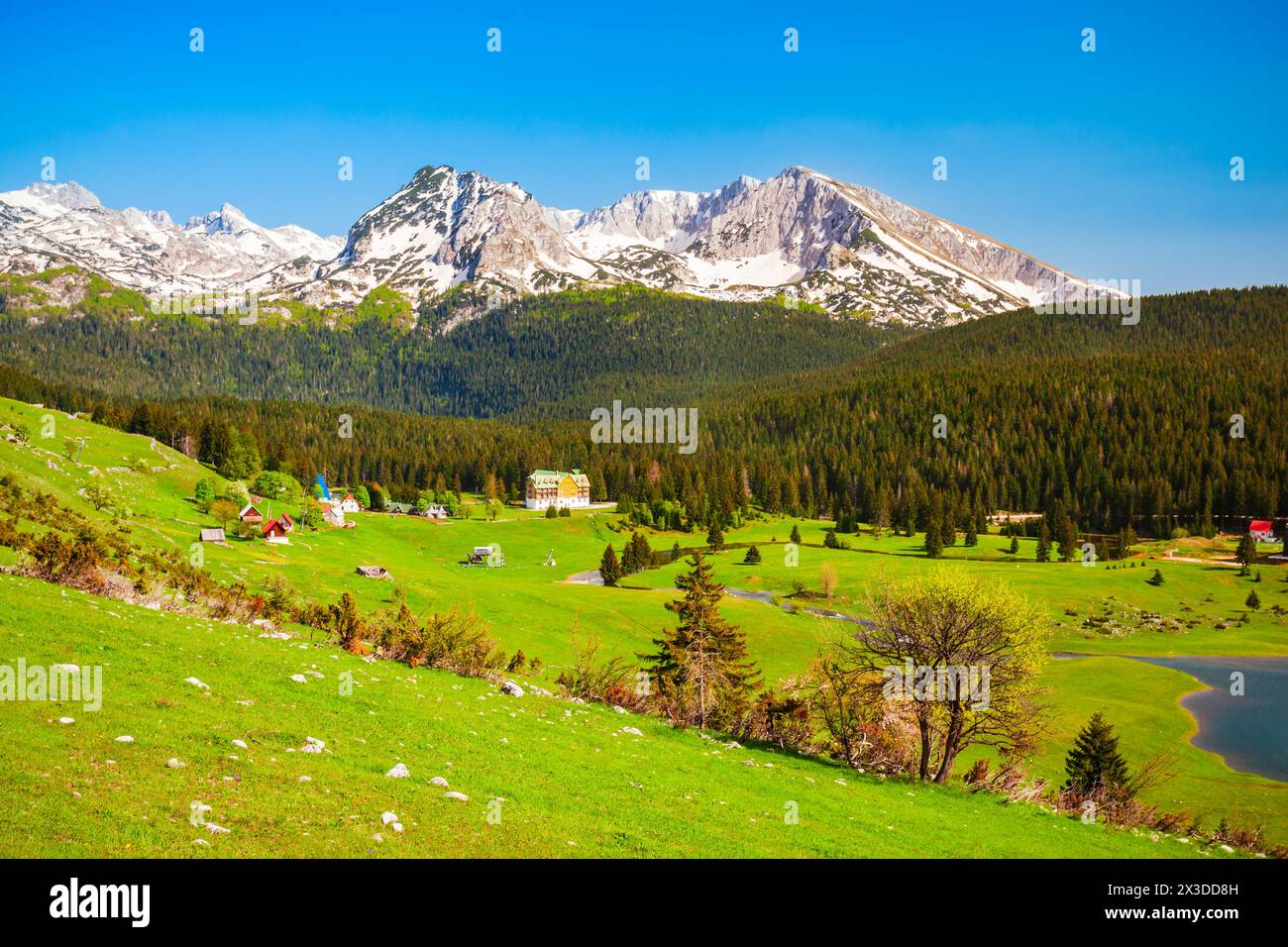 Zabljak town and Durmitor mountain massif in Montenegro Stock Photo - Alamy