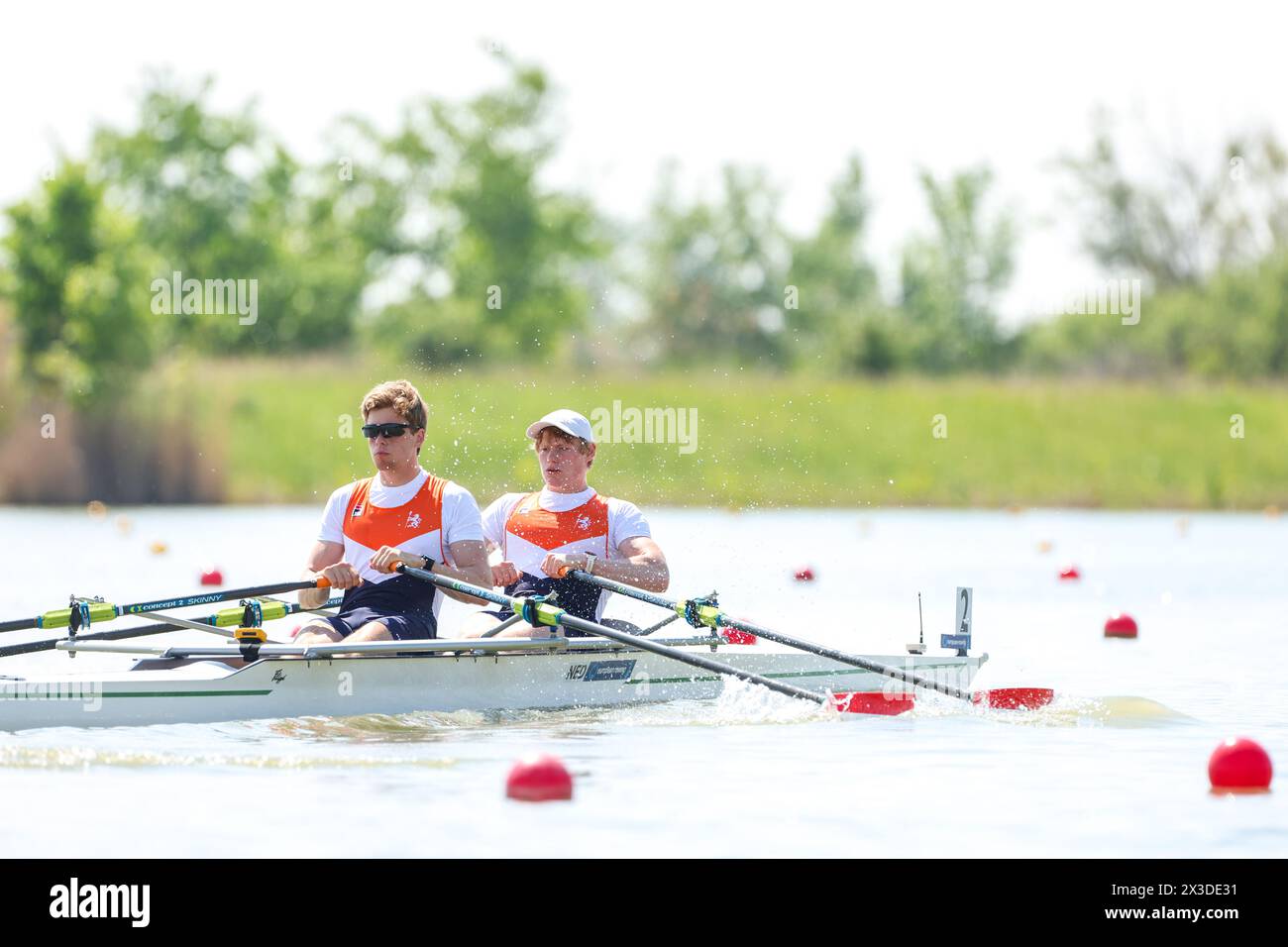 SZEGED, HUNGARY - APRIL 25: Jelle Bakker of the Netherlands and Lucas ...