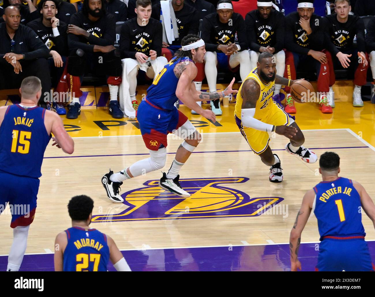 Lebron james denver nuggets hi-res stock photography and images - Alamy