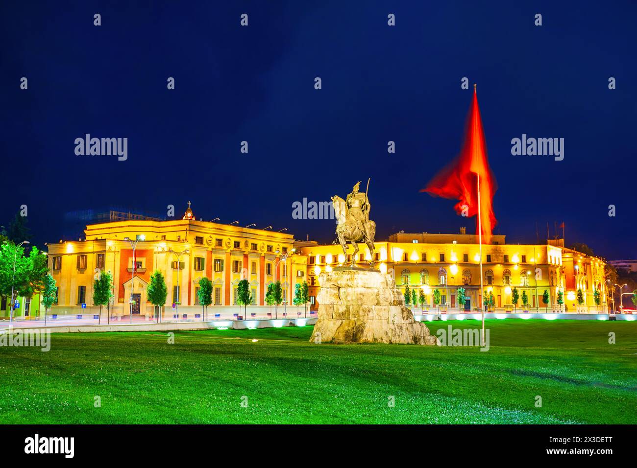 The Skanderbeg Square or Sheshi Skenderbej is the main plaza in the ...