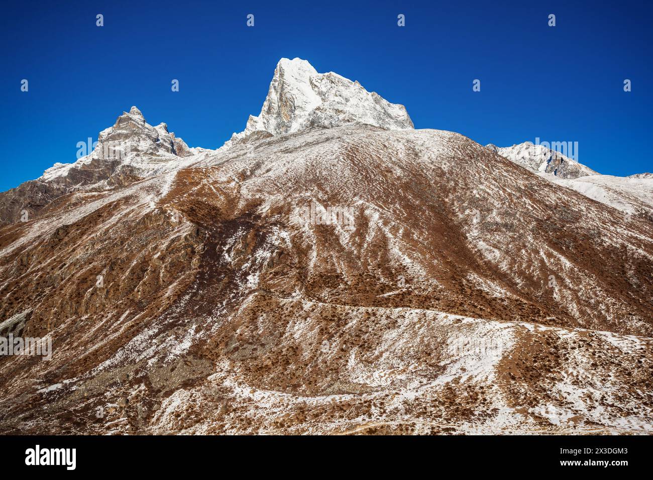 Taboche and Cholatse mountains in Everest region of Nepal Stock Photo - Alamy