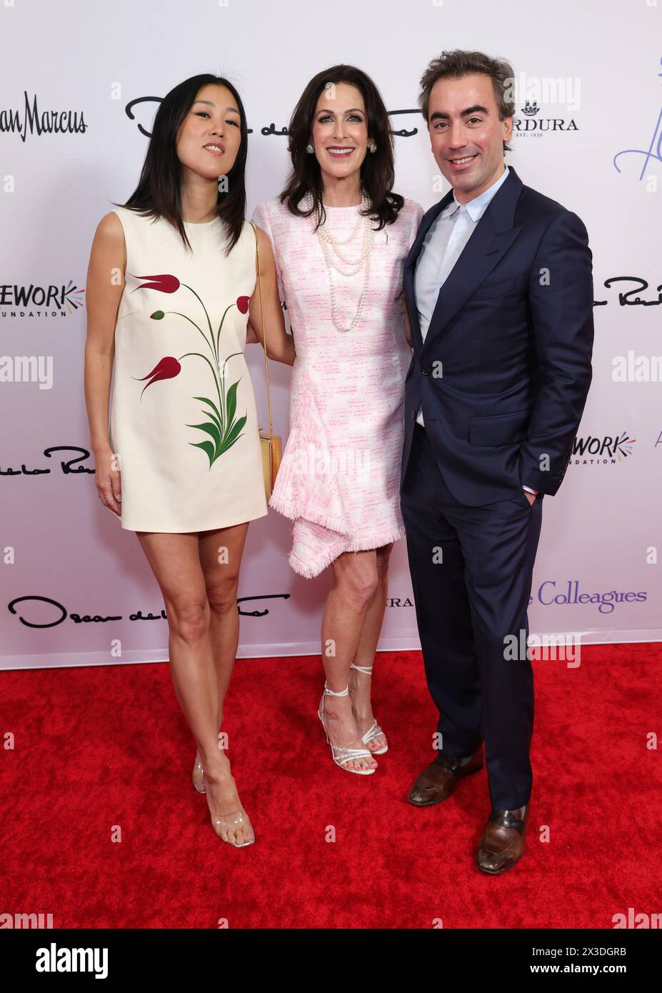 BEVERLY HILLS, CA - APRIL 25: Laura Kim, Bridget Gless Keller, Fernando ...