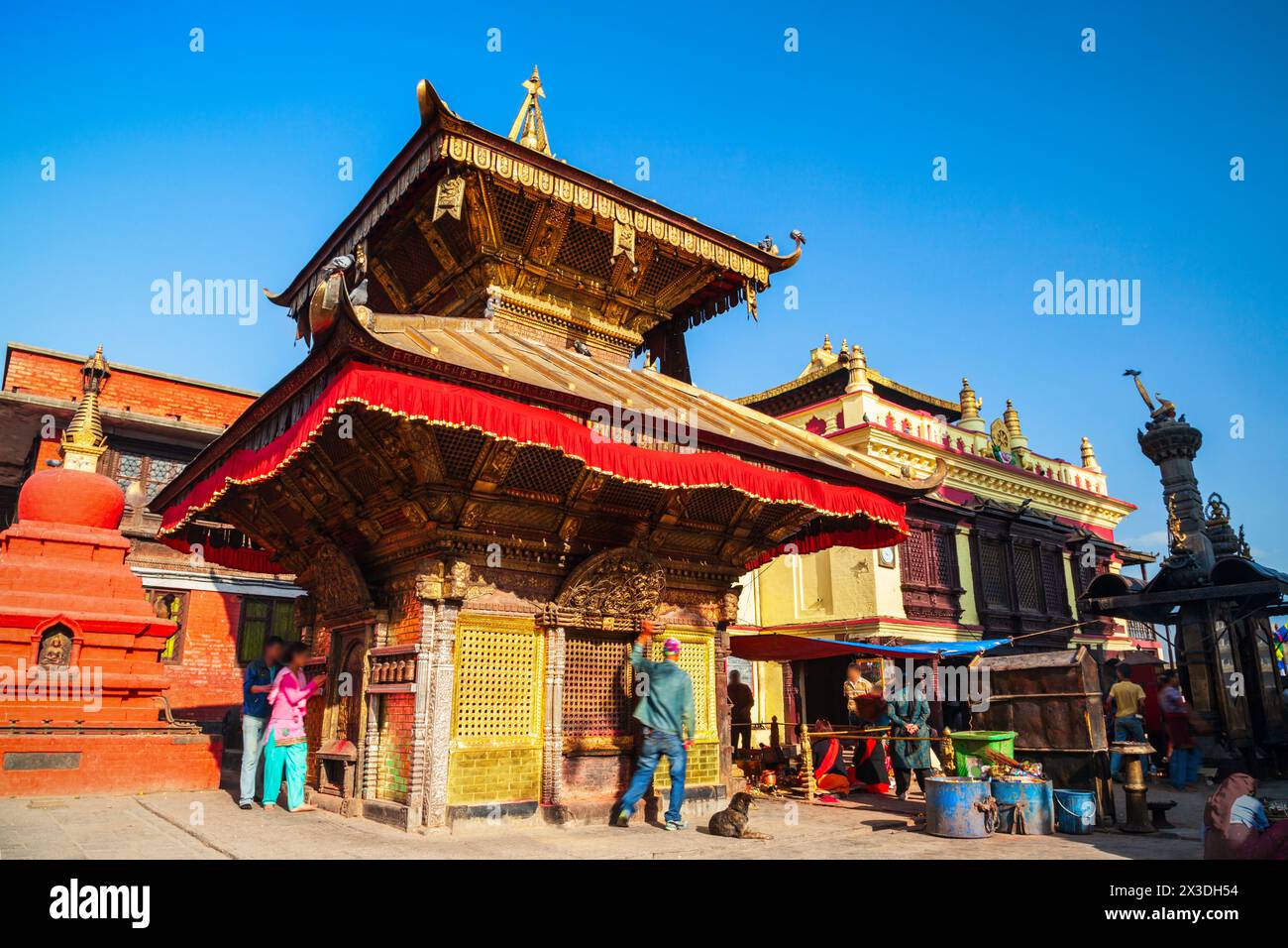 The Harati Devi Shrine or Ajima Temple at the Swayambhunath or ...