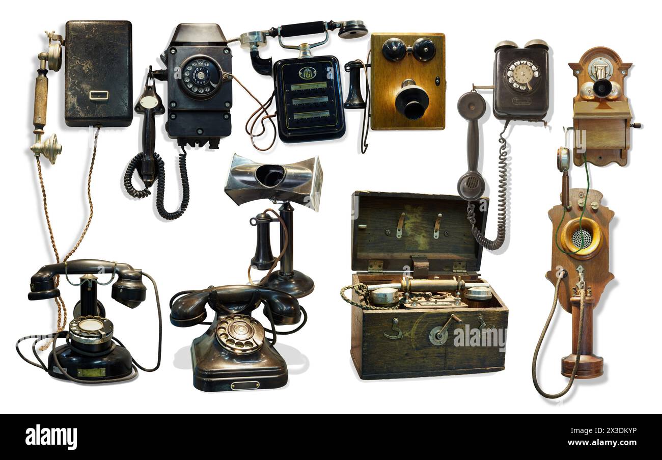Vintage phones hi-res stock photography and images - Alamy