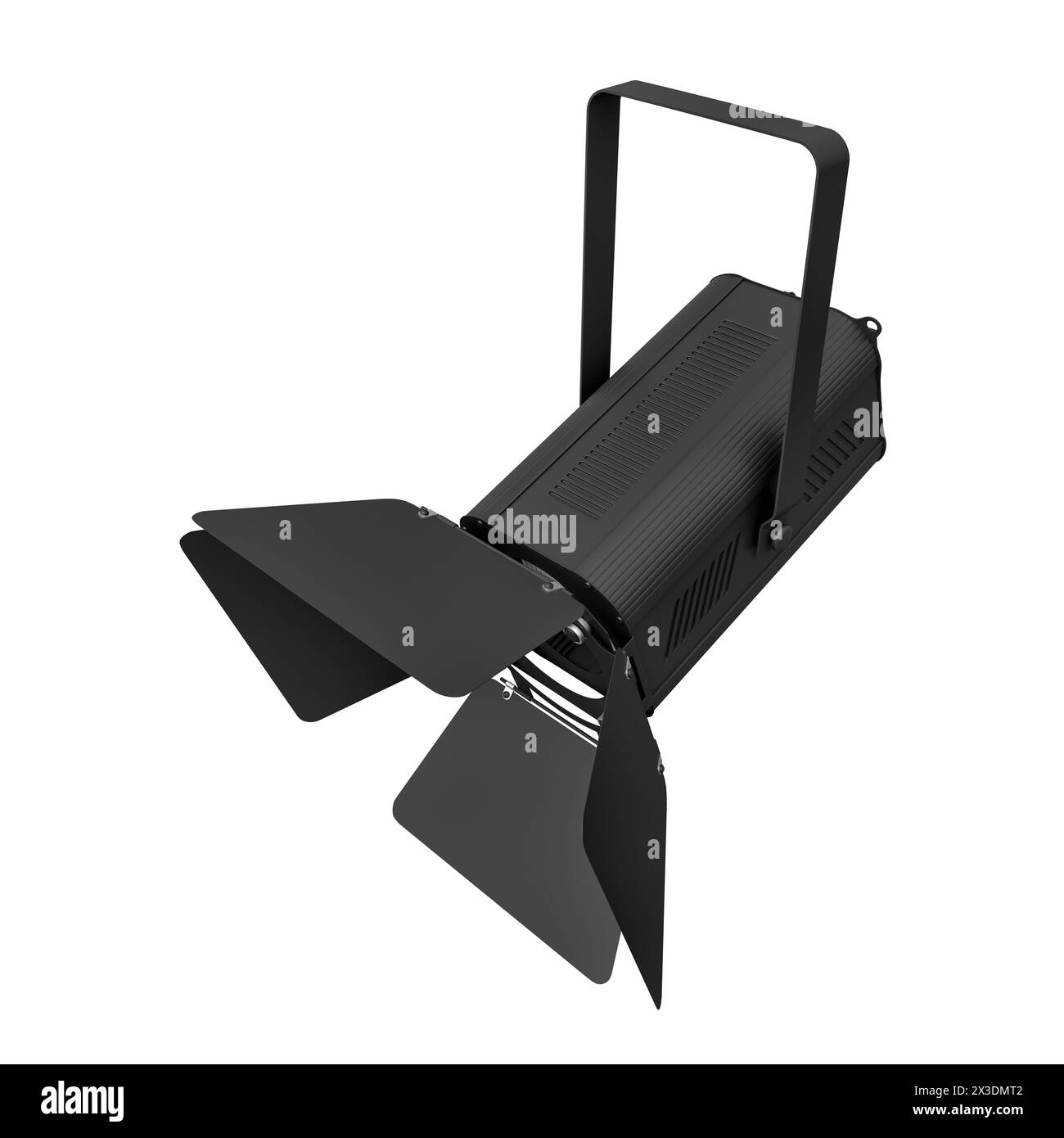 Black studio light with side flaps on isolated backdrop Stock Photo - Alamy