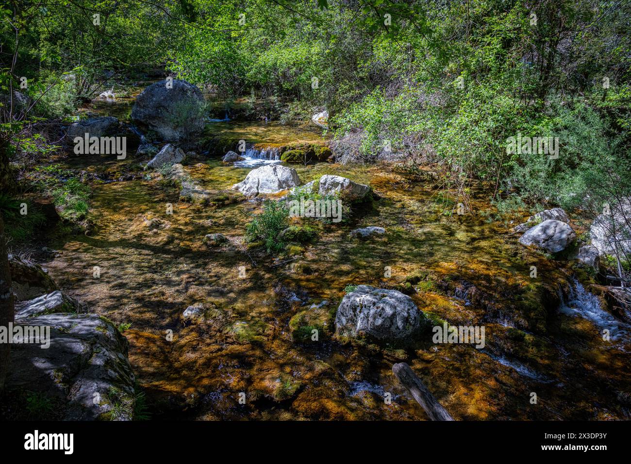 Landscape of green mountains in Sadernes, Catalonia, Spain Stock Photo ...