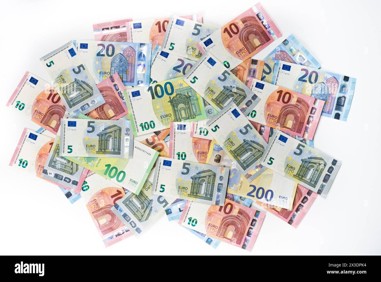 Geld, Euroscheine, Symbolfoto Geld, Reichtum, Konjunktur, Gehalt Stock ...