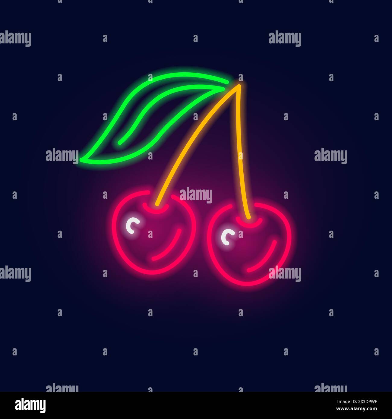 Cherry tree summer sun Stock Vector Images - Alamy