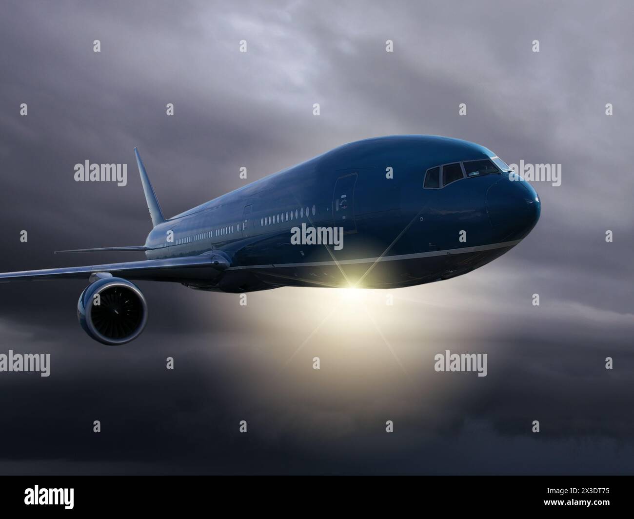 Passenger plane flies hi-res stock photography and images - Alamy