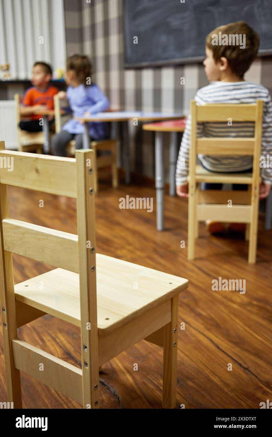 Kindergarten classroom chair hi-res stock photography and images - Alamy