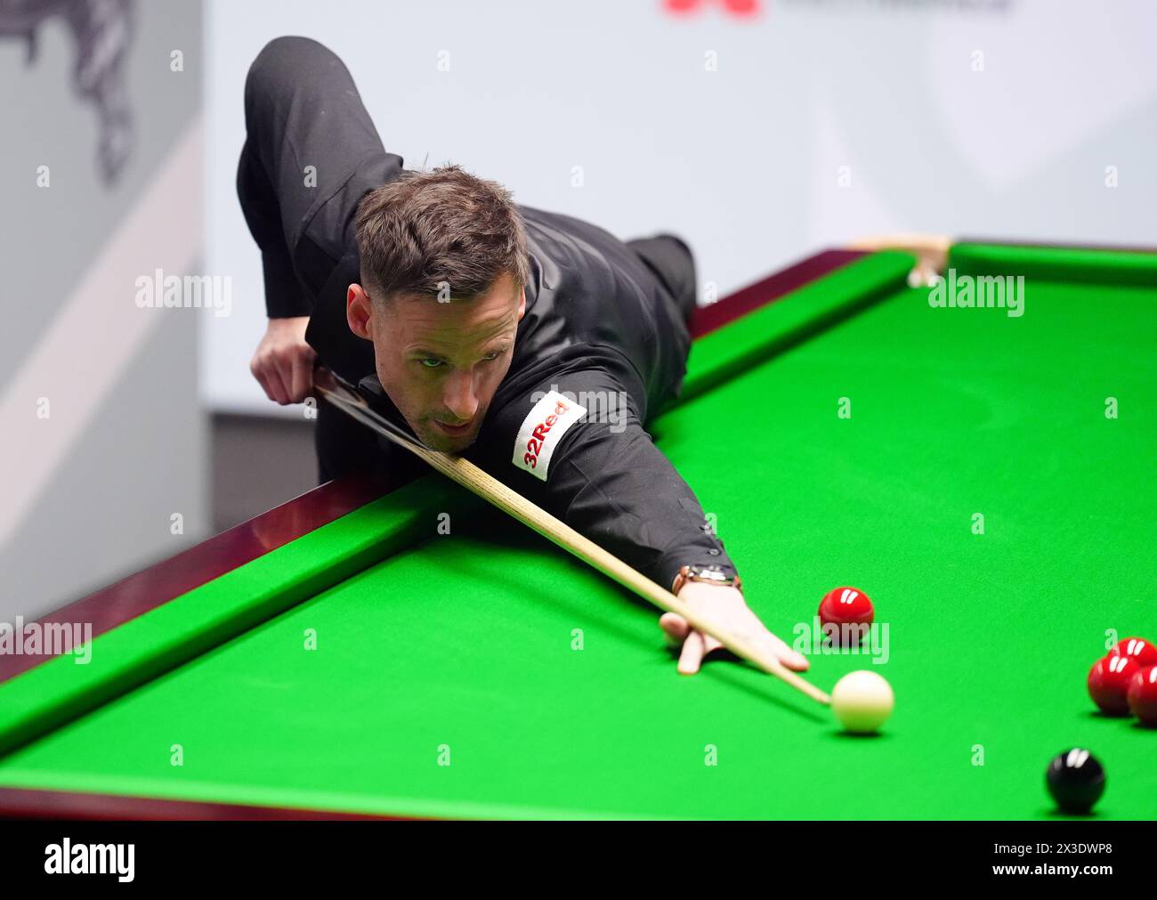 David Gilbert during their second round match against Robert Milkins ...