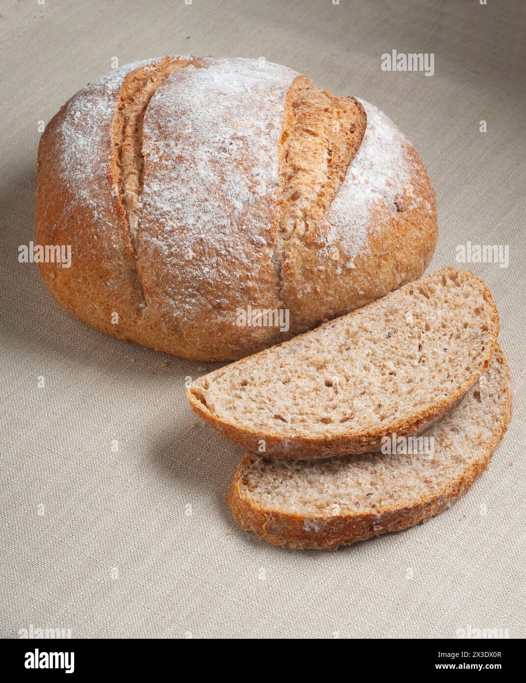 tasty and healthy whole wheat bread with a mixture of seeds Stock Photo ...