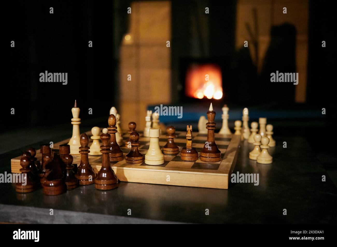 Black chess king fireplace hi-res stock photography and images - Alamy