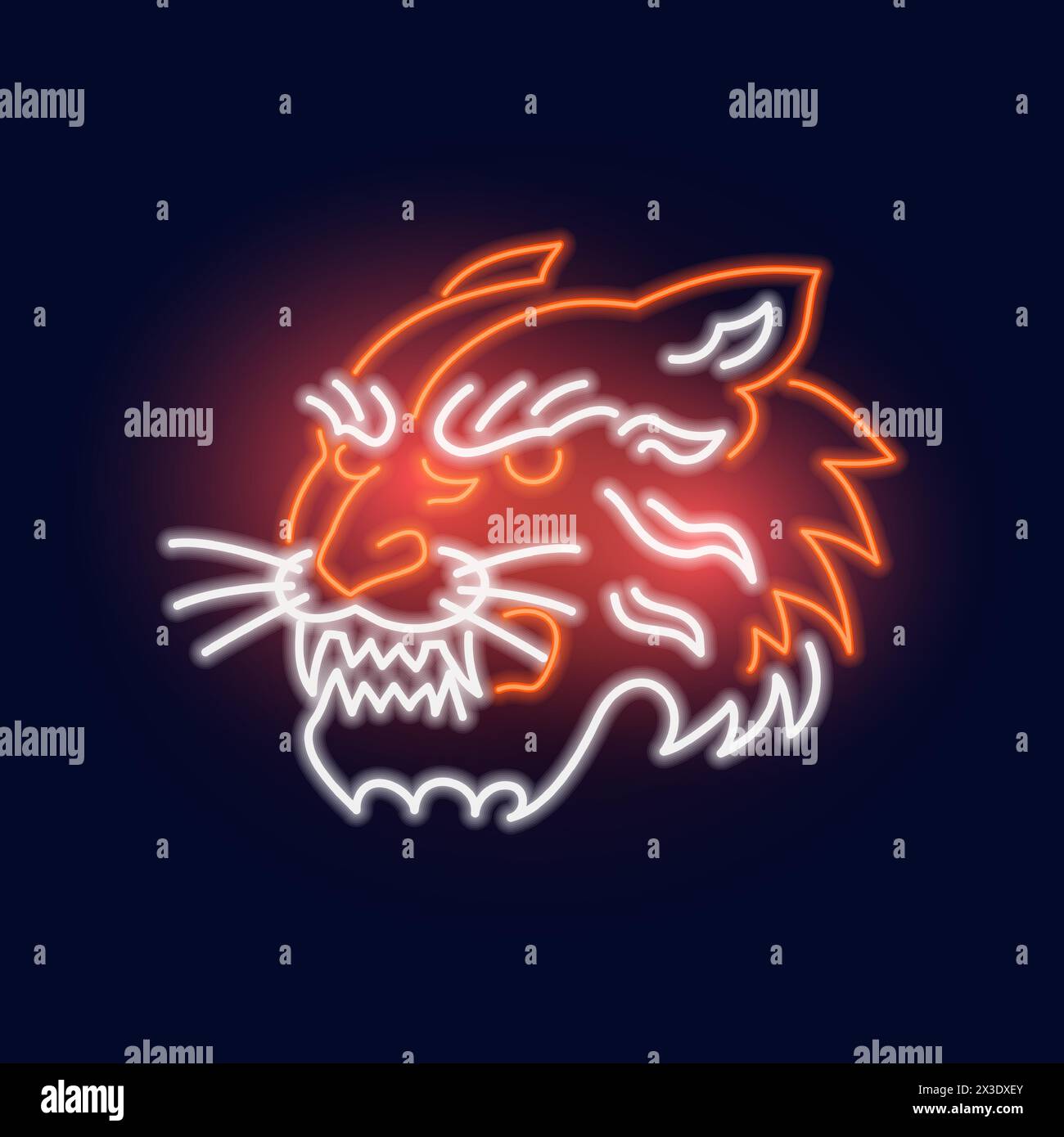 Neon light tiger hi-res stock photography and images - Alamy
