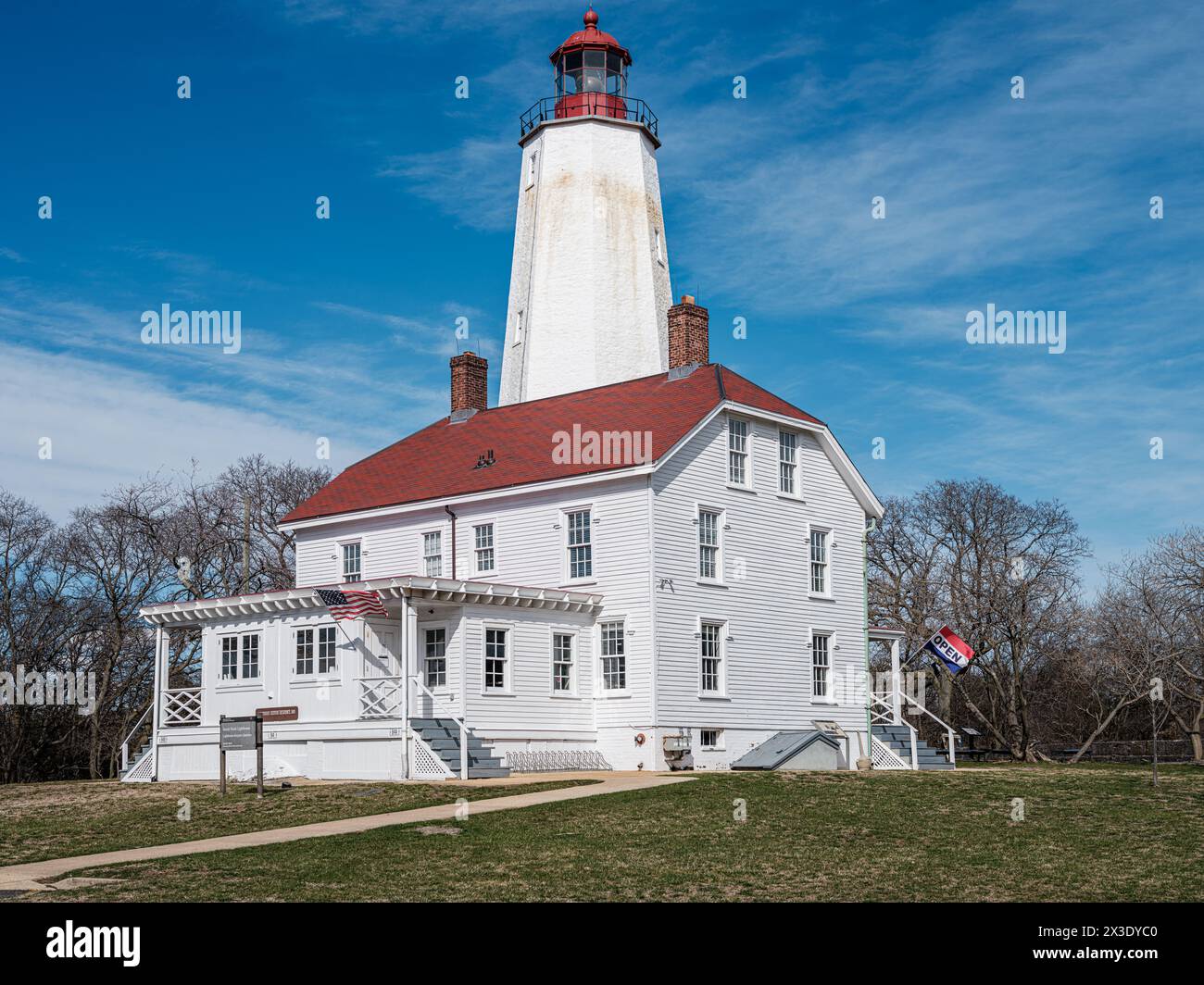 Sandy Hook is the oldest working lighthouse in America since 1764 Stock ...