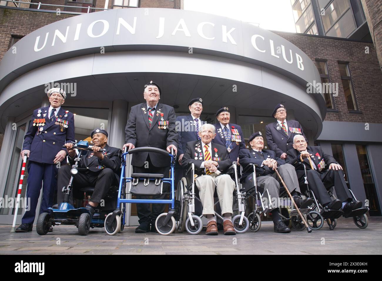 D-Day and Normandy veterans (left to right) Alec Penstone, 98, Gilbert ...