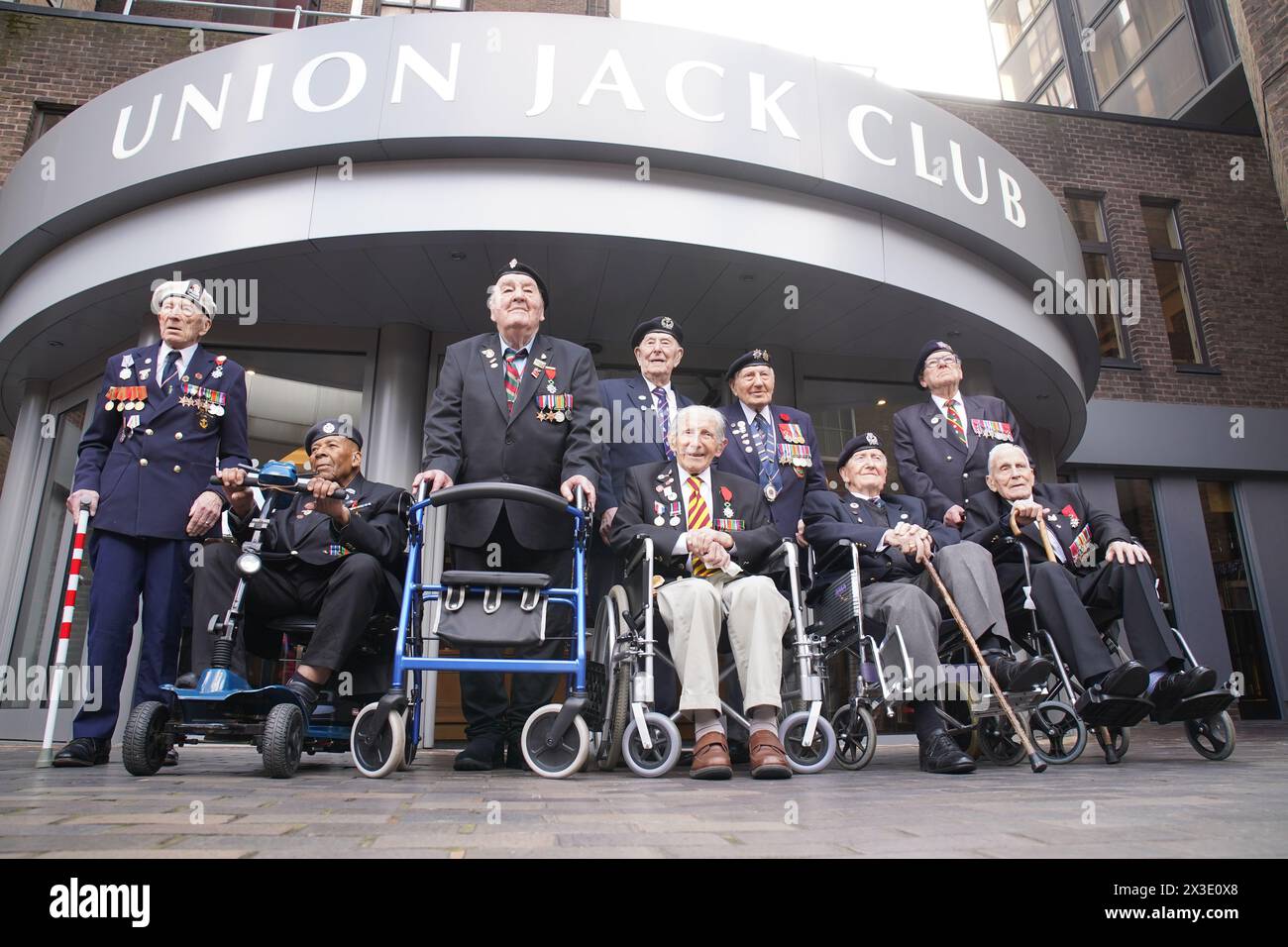 D-Day and Normandy veterans (left to right) Alec Penstone, 98, Gilbert ...