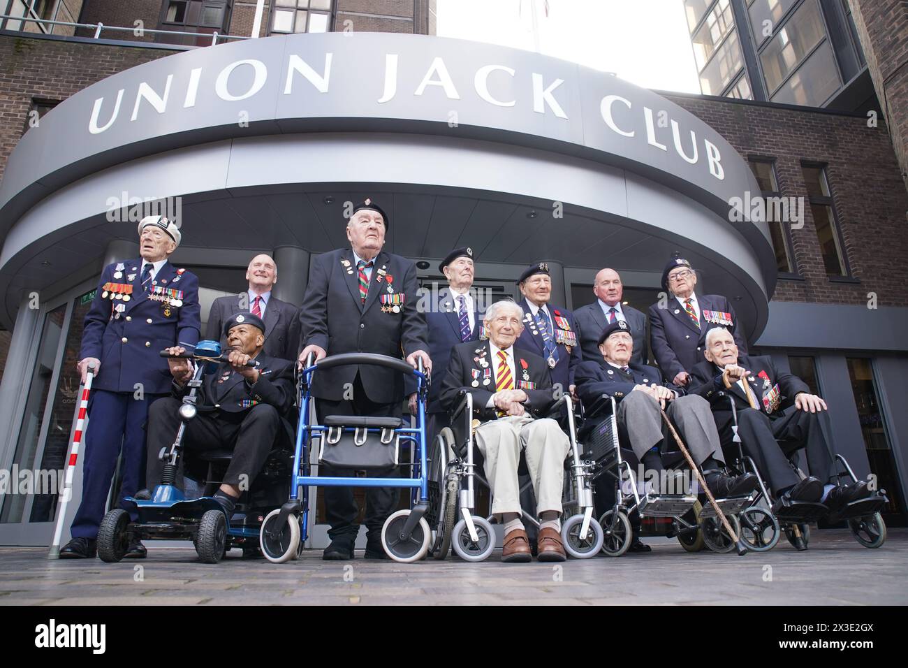 D-Day and Normandy veterans (left to right) Alec Penstone, 98, Gilbert ...